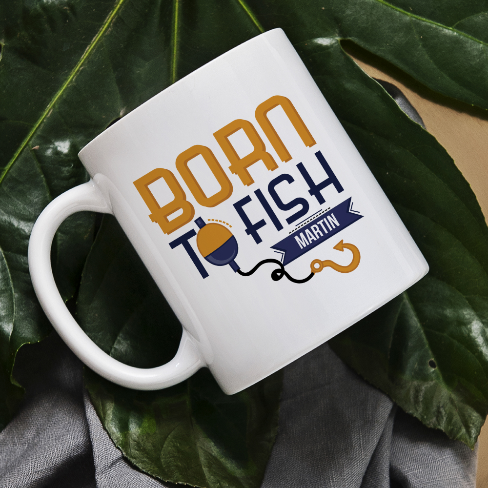 Born to fish - Hrnek s potiskem - MyGift.cz