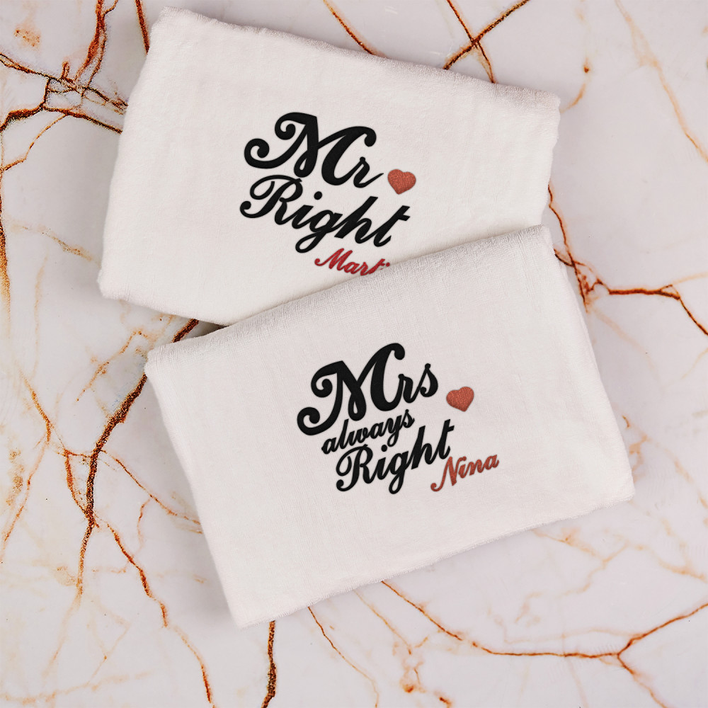 Mr i mrs always right - Sada ručníků s výšivkou - MyGift.cz