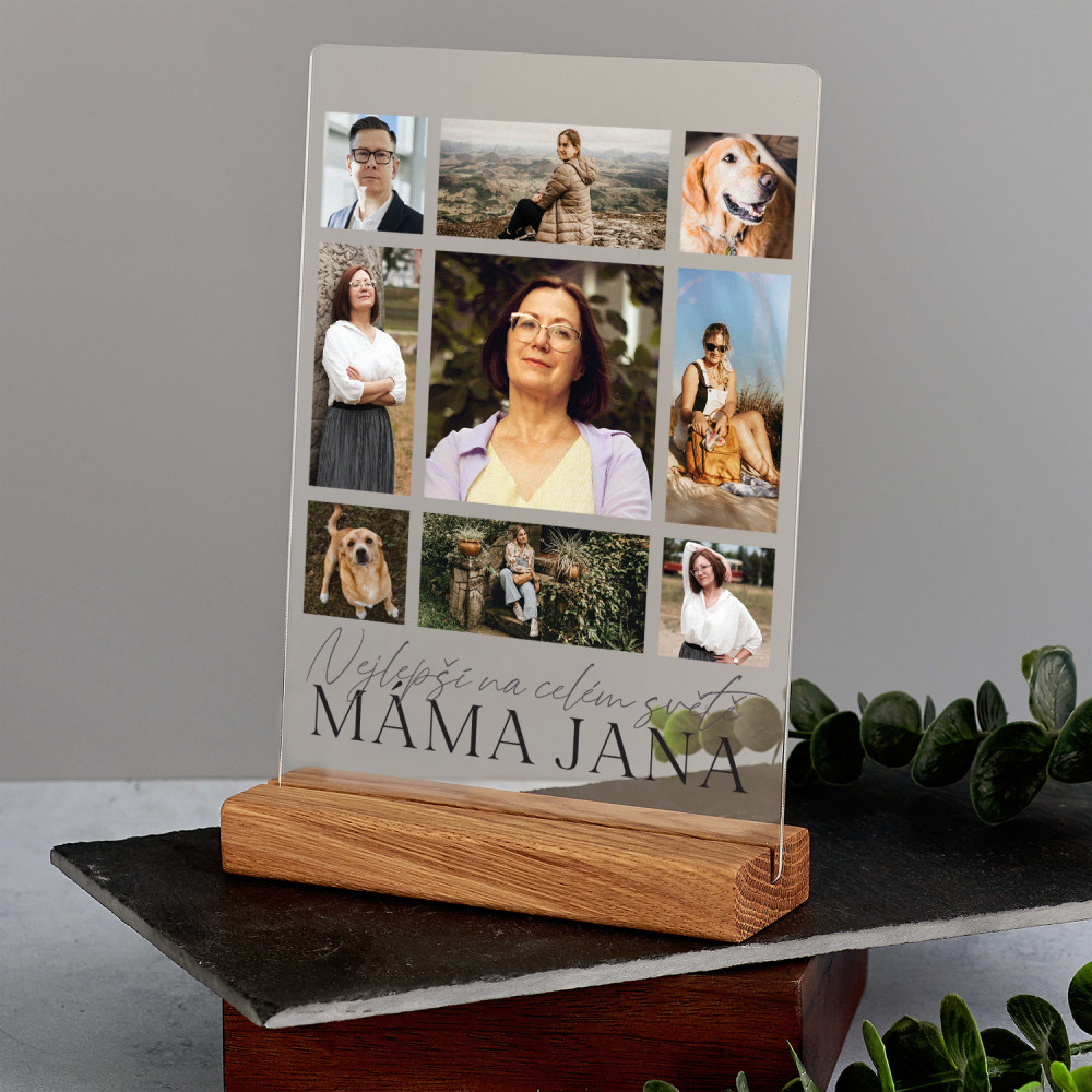 Nejlepší na celém světě - Tisk na akrylovém skle se stojanem - MyGift.cz