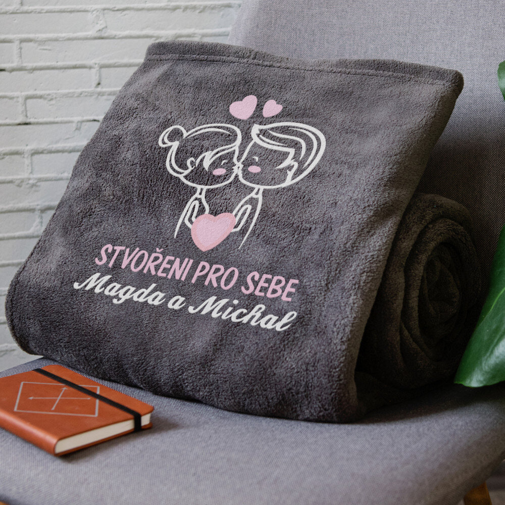 Stvořeni pro sebe - Deka s výšivkou - MyGift.cz