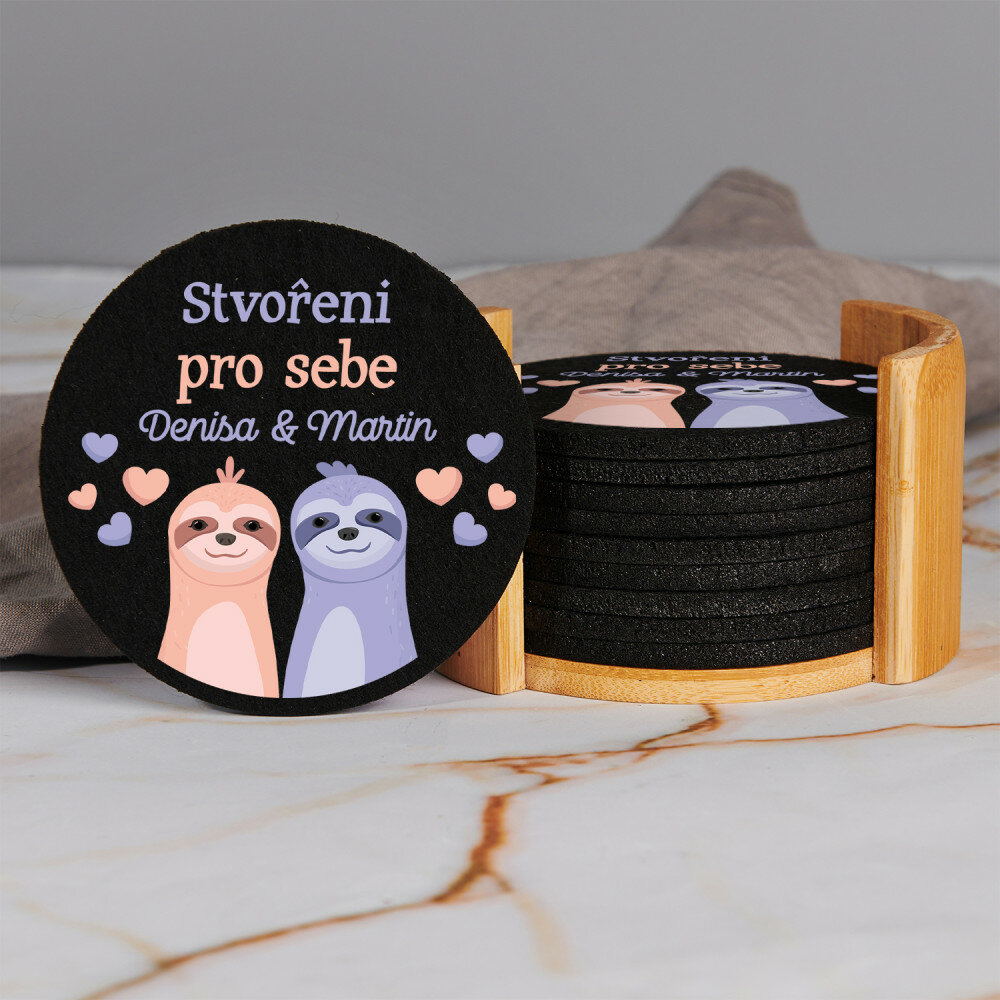 Stvořeni pro sebe - sada filcových podložek - MyGift.cz